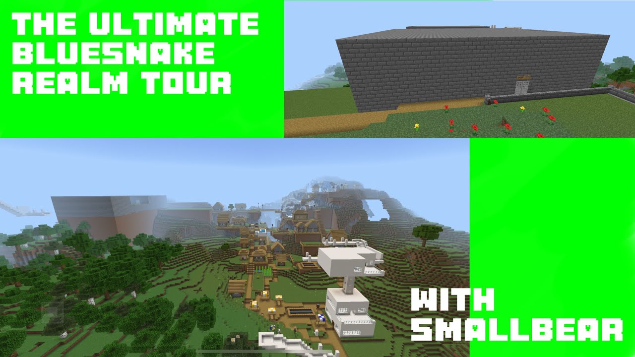The Ultimate BlueSnake Minecraft Realm Tour (With Smallbear) - YouTube