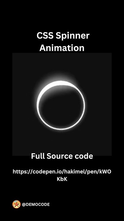 Css Spinner Animation Animation Css Threejs Coding Developer Cssanimation Spinner 