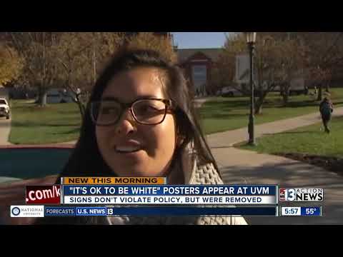 'It's Okay To Be White' signs on college campus