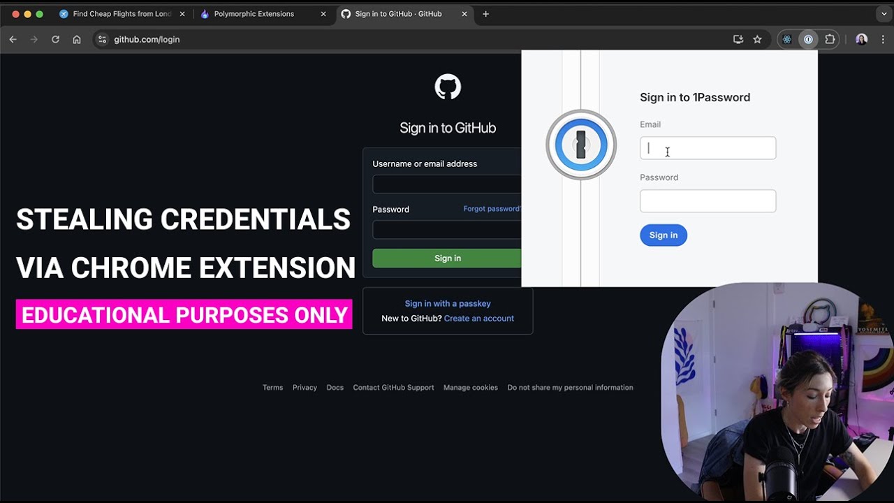 Stealing credentials via Chrome Extension (educational purposes only ...