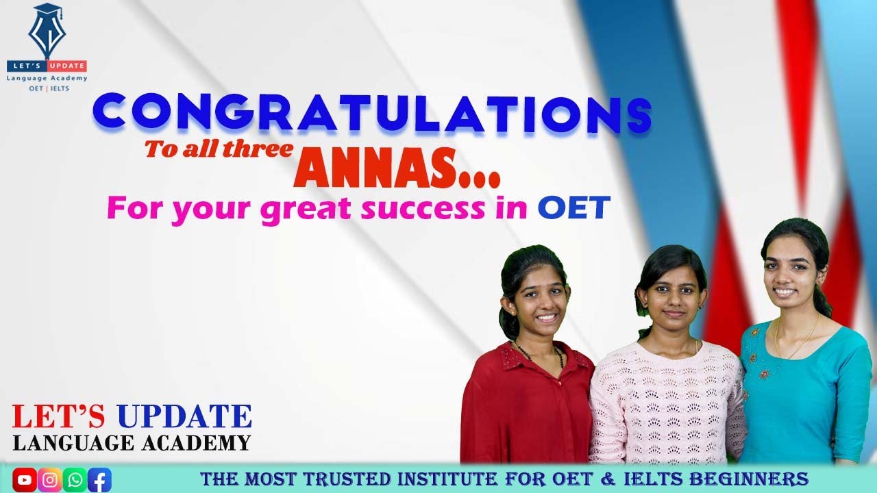 Congratulations DEAR STUDENTS for your great success in OET - YouTube