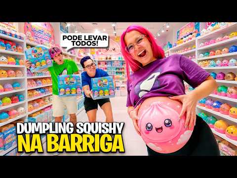 FIZEMOS UM DUMPLING SQUISHY NA MINHA BARRIGA DE GRÁVIDA *deu pra apertar?