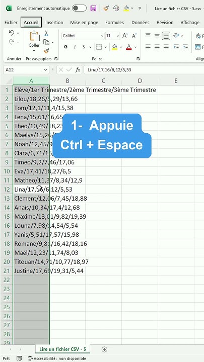 Fichier CSV en tableau Excel | Astuce Excel - YouTube