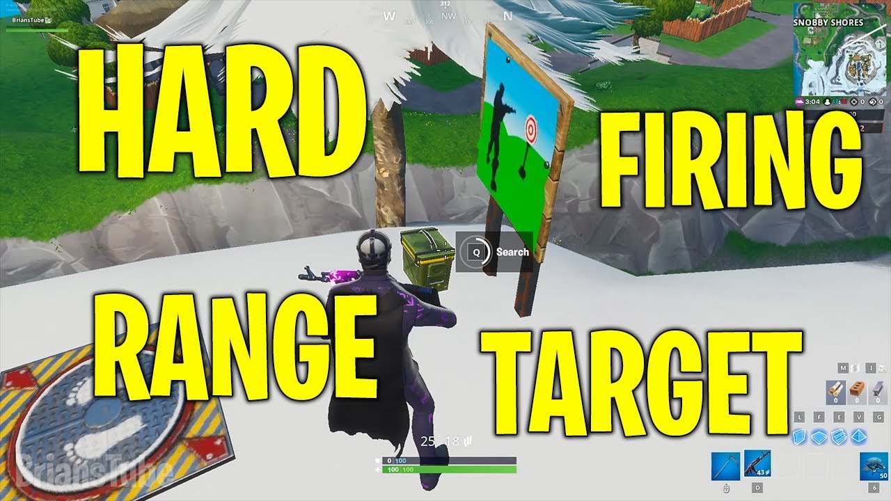 Hit Hard Firing Range Target Location Guide Fortnite Bullseye ...