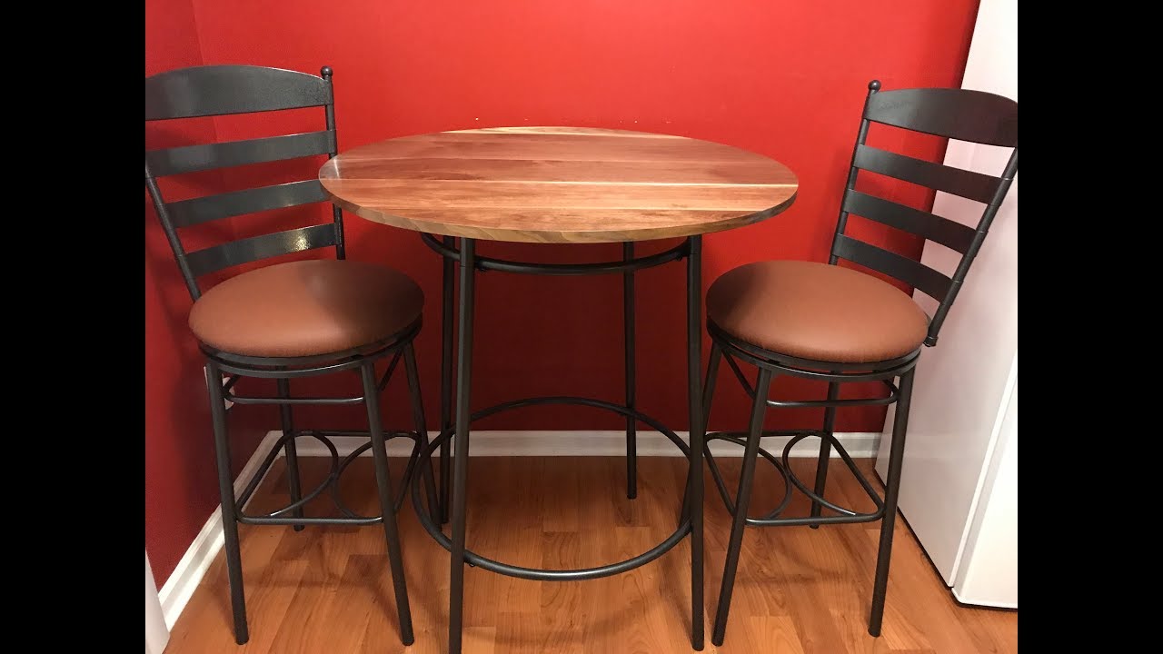 Upcycle High Top Bar Table & Bar Stools from Trash Finds - YouTube