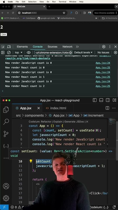 React Variables ARE NOT Normal #reactjs #react #javascript #coding - YouTube