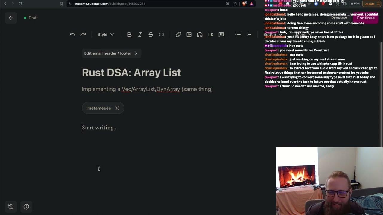 Writing An Article On Arraylistvec In Rust 🦀 Rust Dsa Blog Part 5 Youtube