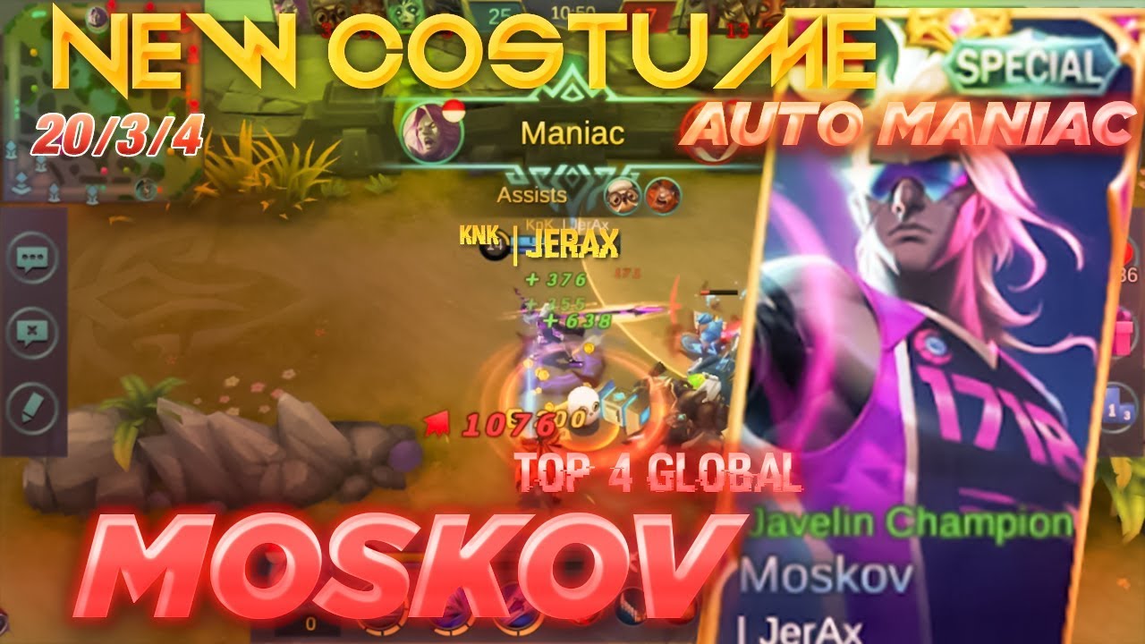NEW COSTUME MOSKOV = AUTO MANIAC! - Top 4 Global Moskov by ᴷᴺᴷ | JerAx ...