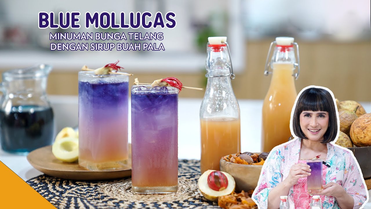 Ini dia BLUE MOLUCCAS, Minuman Bunga Telang dengan Sirup Buah Pala ...