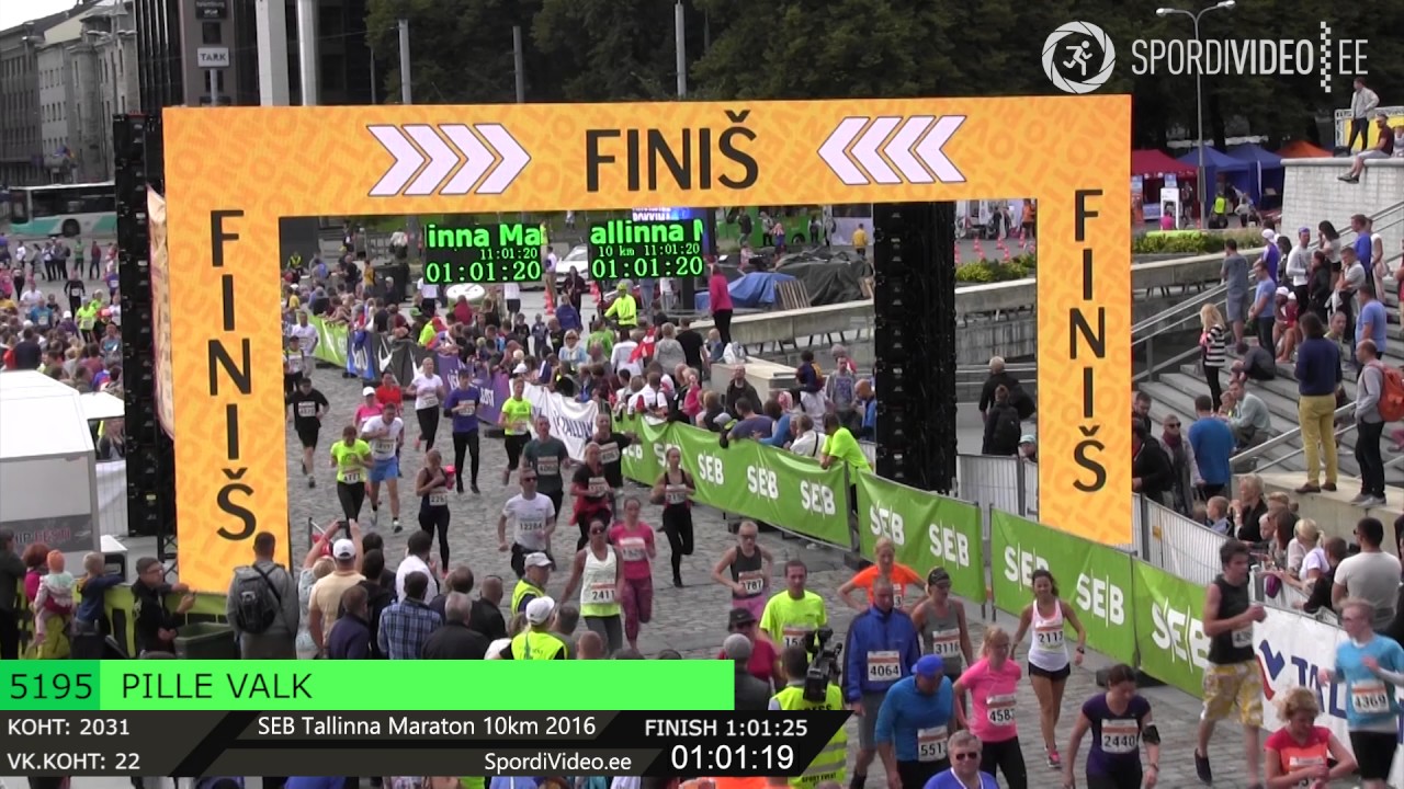 PILLE VALK 5195 l SEB Tallinna Maraton 10km 2016 - YouTube