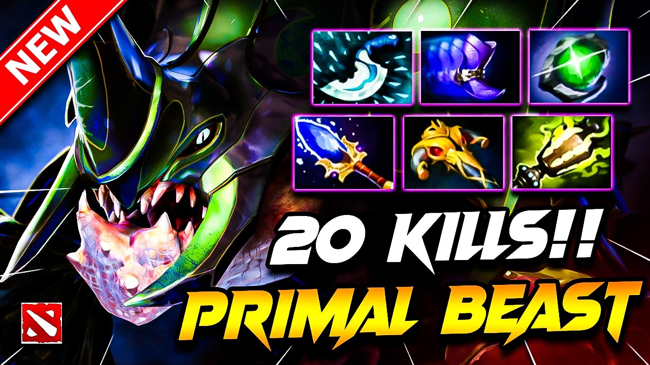 Dota 2 PRIMAL BEAST Gameplay | x20 Kills!! Primal Beast DOTA 2 Carry ...