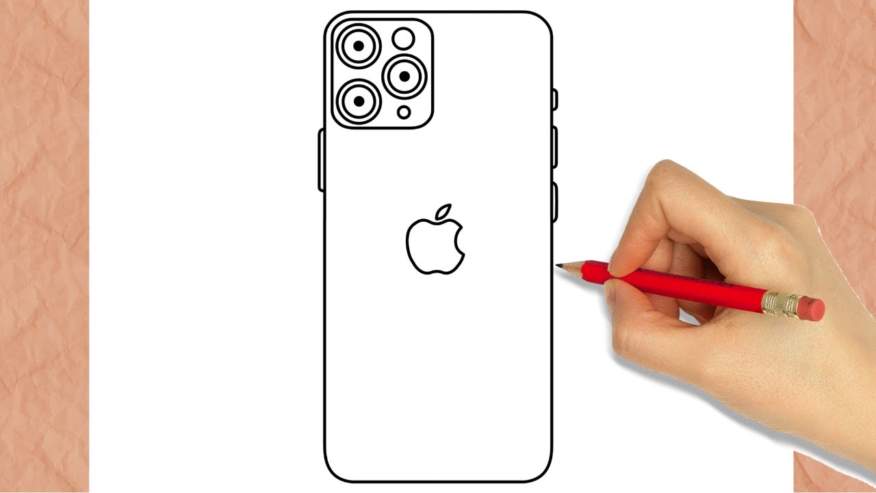 Como Dibujar un IPHONE APPLE I Facil I paso a paso - YouTube