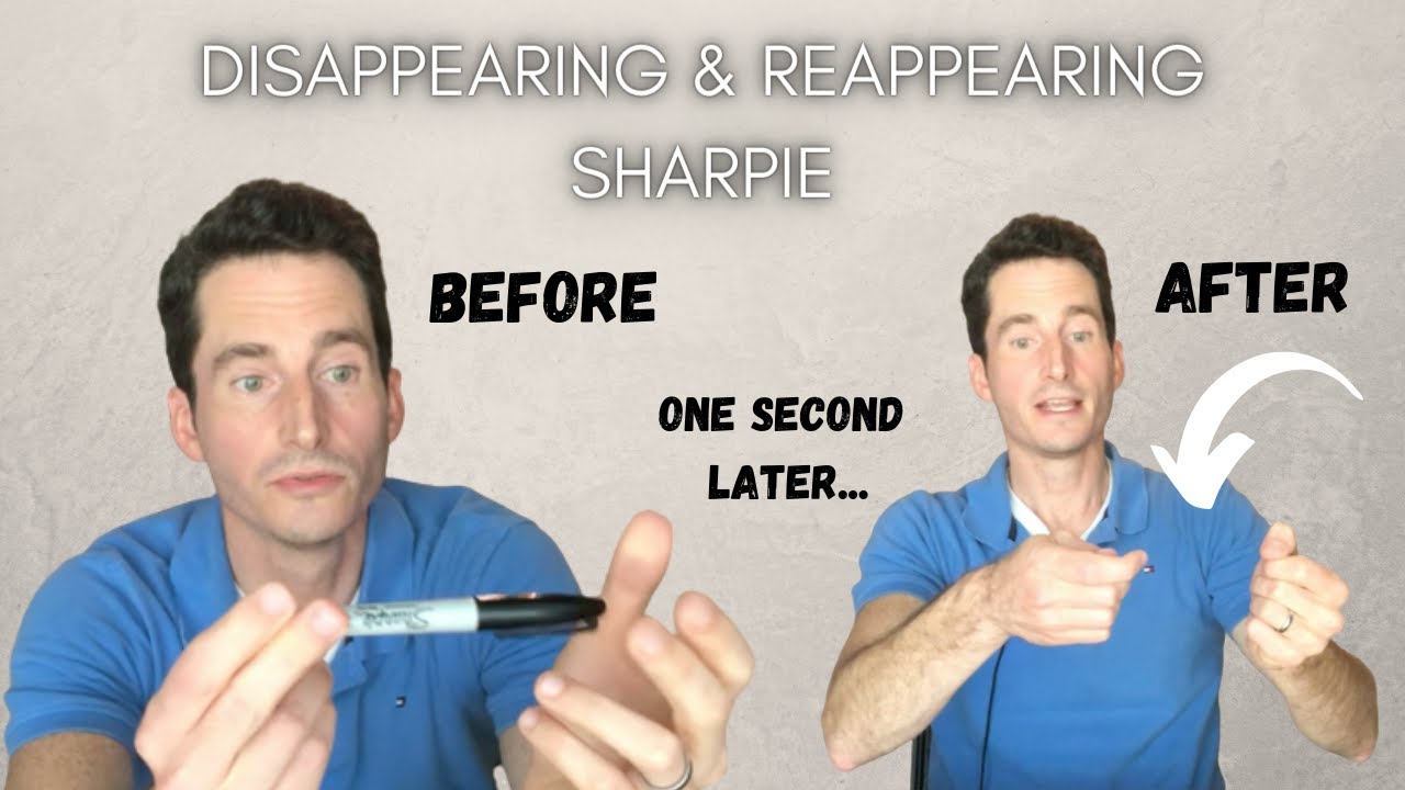 DISAPPEARING & Reappearing Pen Magic Trick! (VANISHING Sharpie or ...