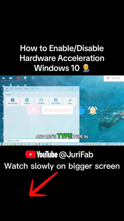 How to Enable/Disable Hardware Acceleration in Windows 10 #techtutorial - YouTube