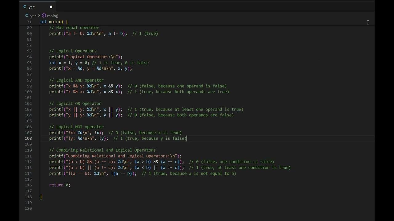 relational & logical Operators , scanf function - YouTube