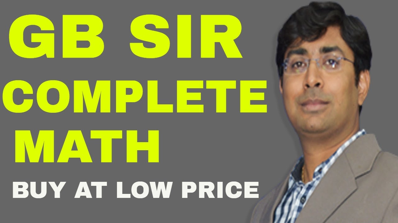 GB SIR COMPLETE MATH FOR IIT JEE NEW COURSE 2018 ETOOS INDIA - YouTube