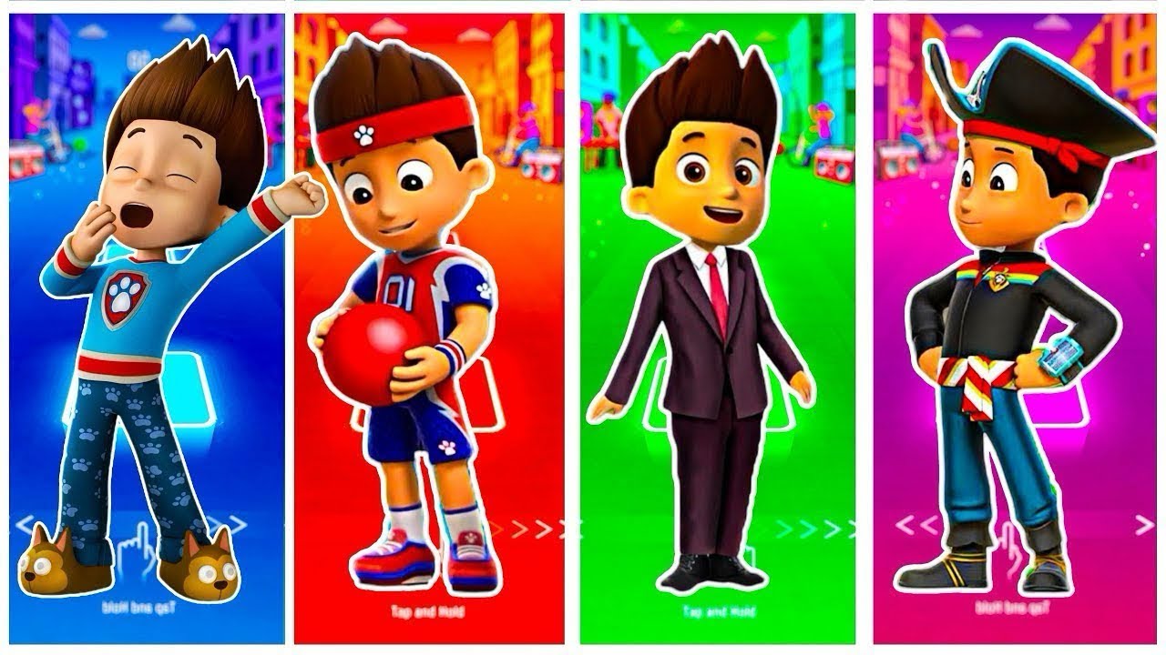 Team Ryder 😂 - Ryder 🆚 Ryder 🆚 Ryder 🆚 Ryder || PAW Patrol 🎶 Tiles Hop ...