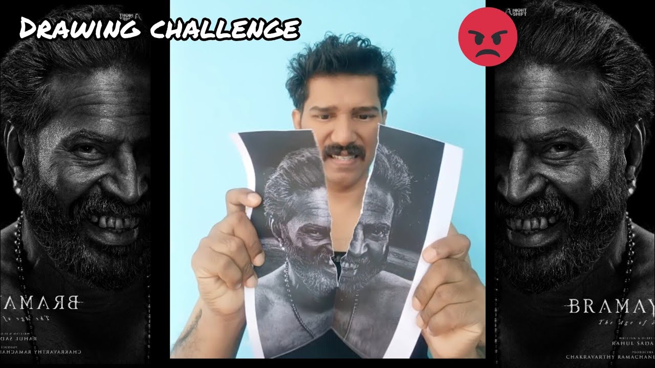 Bramayugam Mammootty drawing | drawing challenge #mammootty - YouTube
