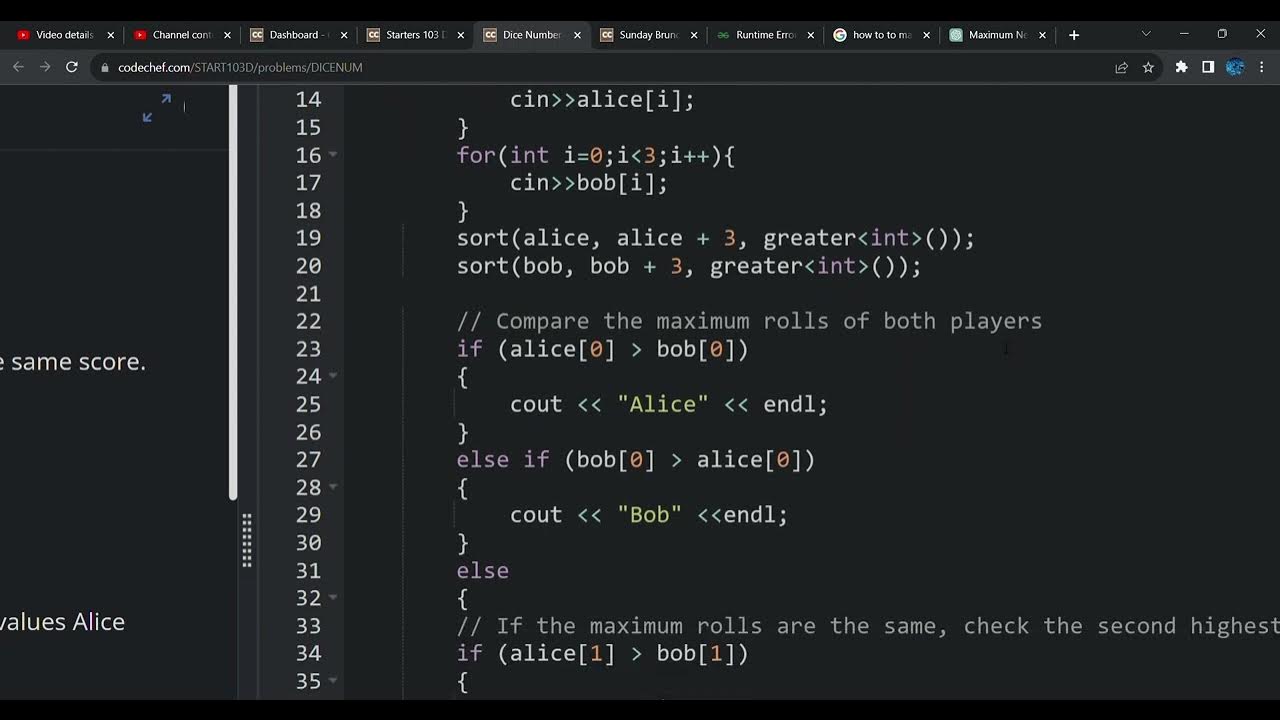 Dice Number Problems CodeChef | CodeChef Starters 103 | CodeChef ...
