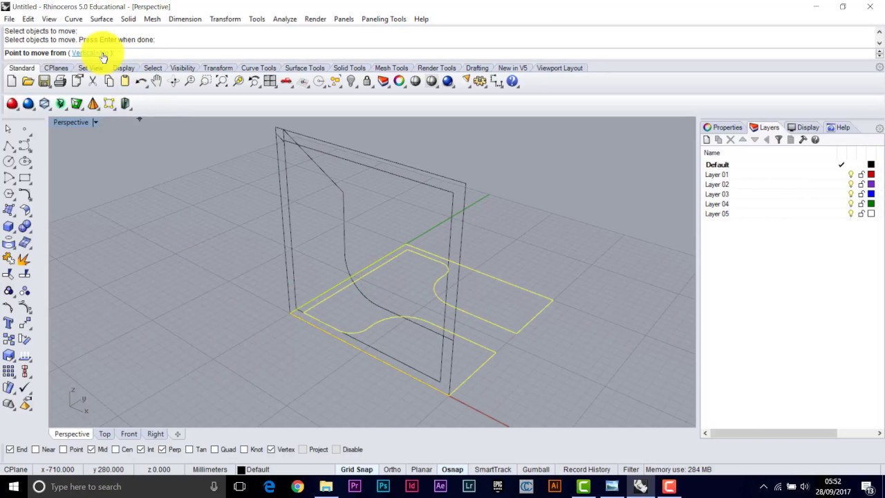 Vessel Space - Solid Modelling 1 - Rhino - Drawing Curves - YouTube