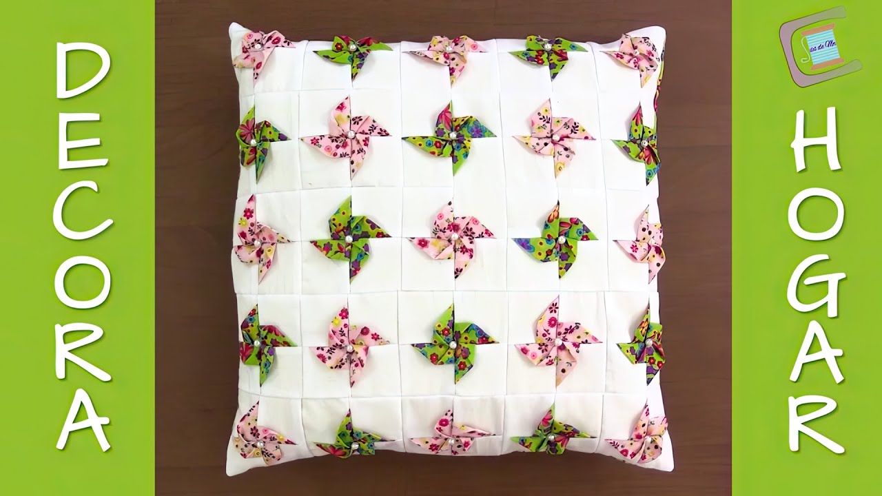 🌺🌼Cojín Flor Molinillo🌺🌼RETAZOS DE TELA-PATCHWORK-RETALES - YouTube