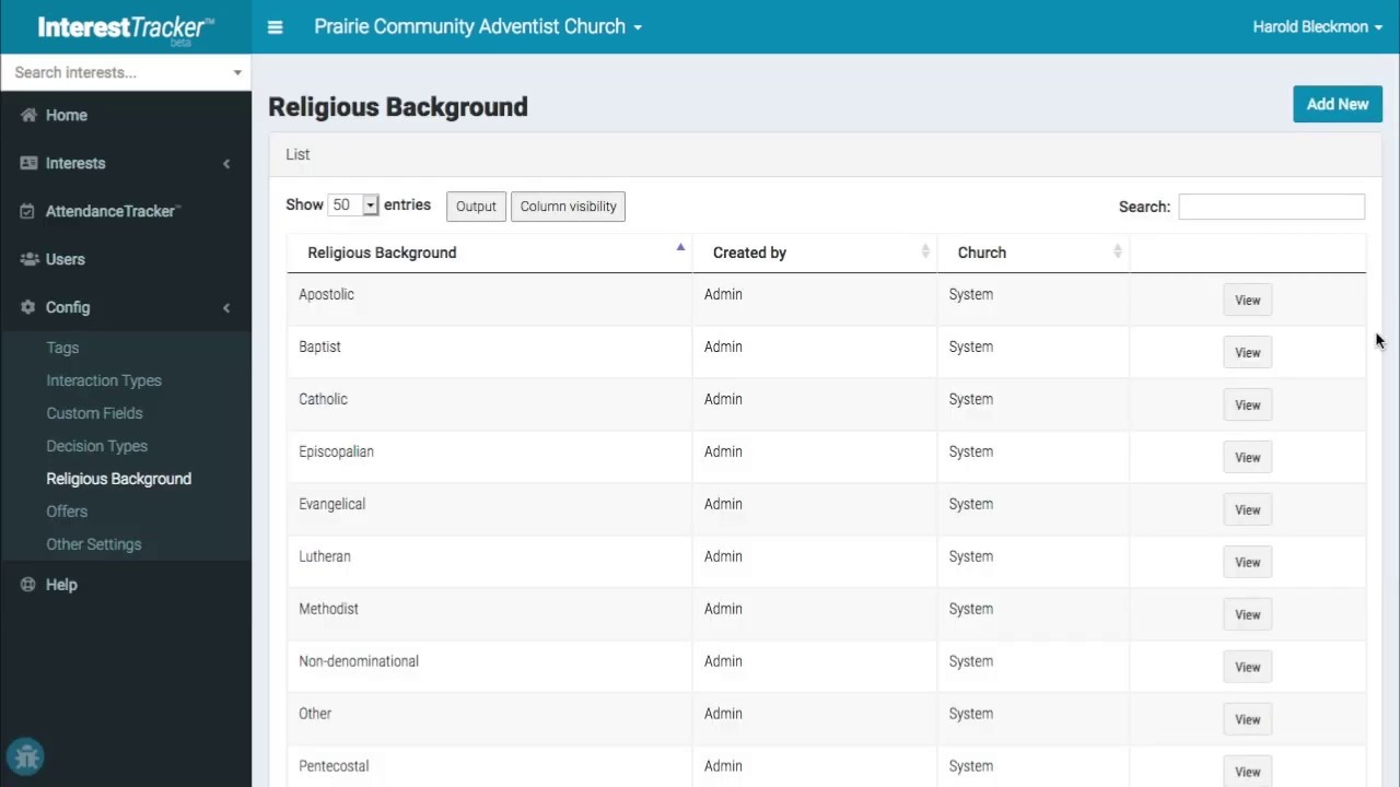 Customizing InterestTracker for Your Ministry Environment ...