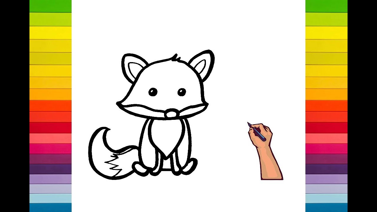 cómo dibujar ZORRO fácil paso a paso | Qanday qilib tulkini asta-sekin ...