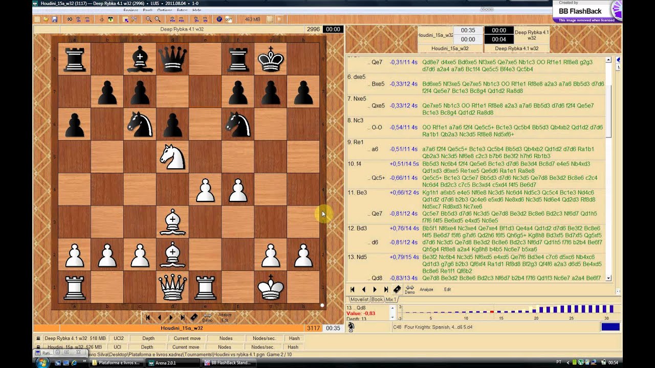 Houdini 1.5 VS Deep Rybka 4.1 - YouTube