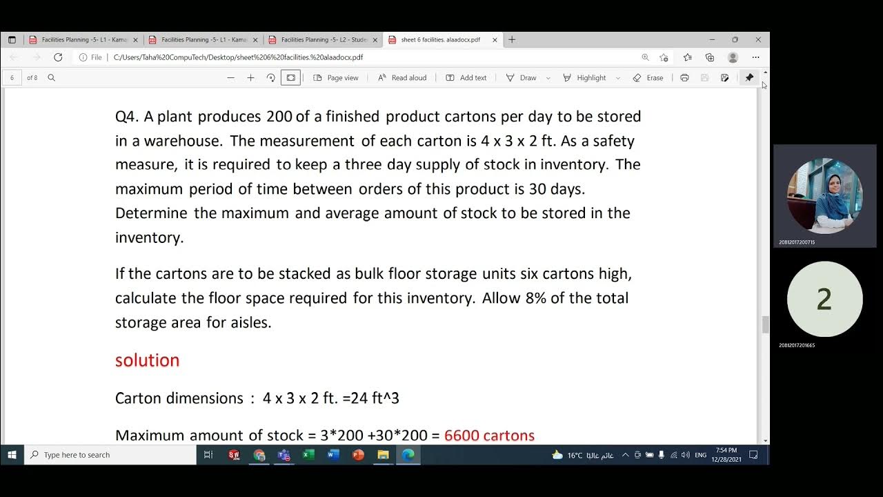Facility - solving sheet 6 - Eng:Alaa Elzalzaly - YouTube
