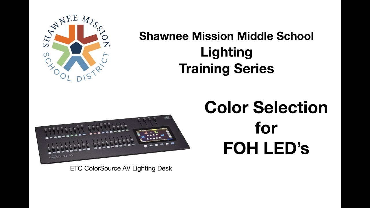 Color Selection for LED lights using the ColorSource AV console - YouTube