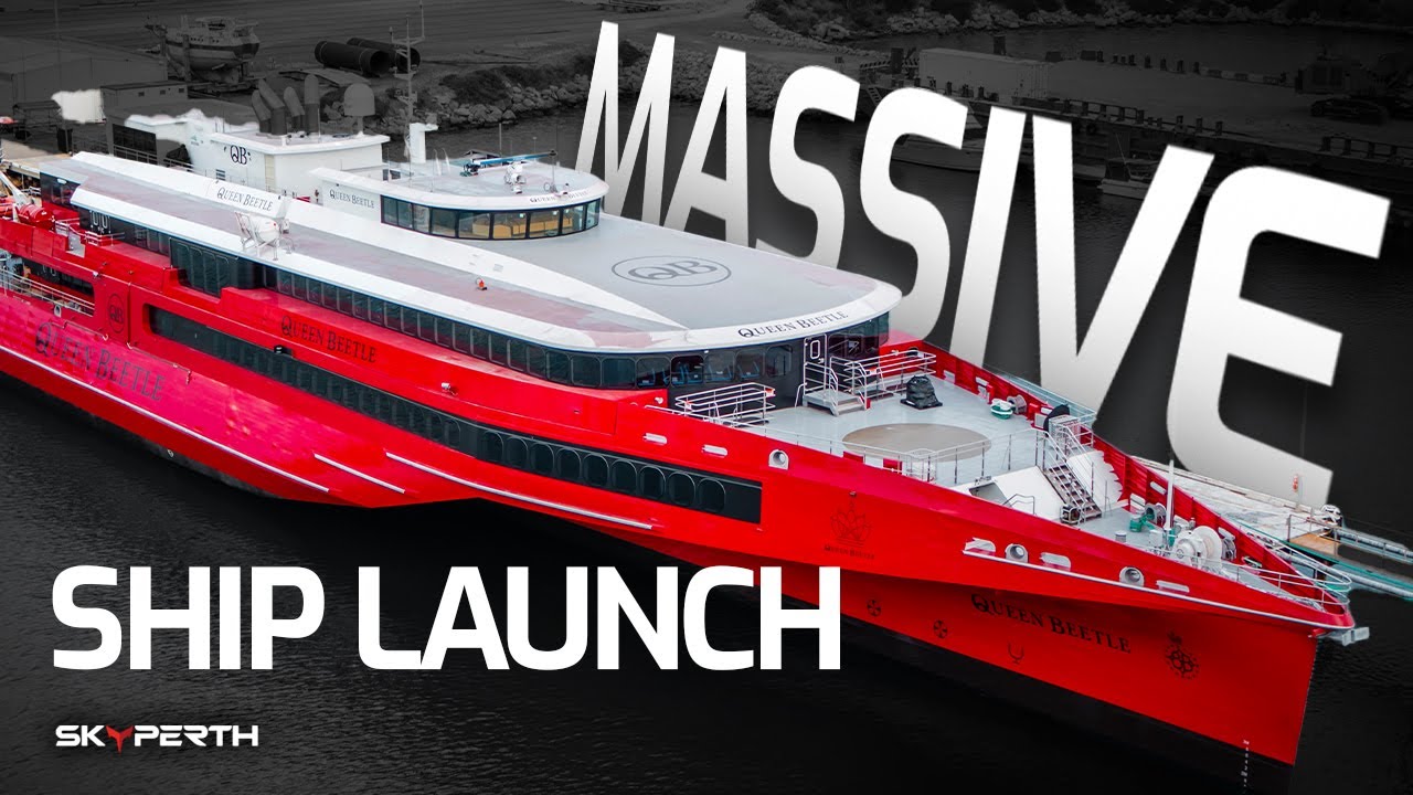 Queen Beetle first time on the water - Launch | Austal - YouTube