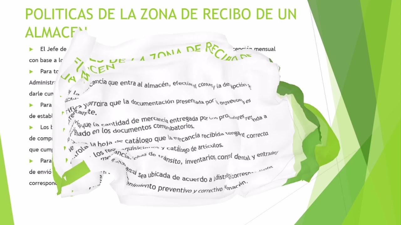 Zona de recibo del Almacén - YouTube