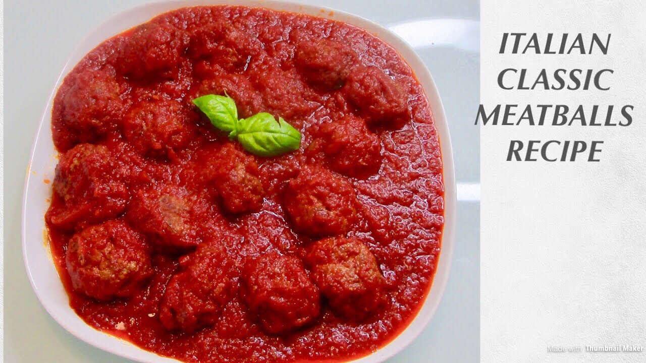 Italian Classic Meatballs Recipe - YouTube