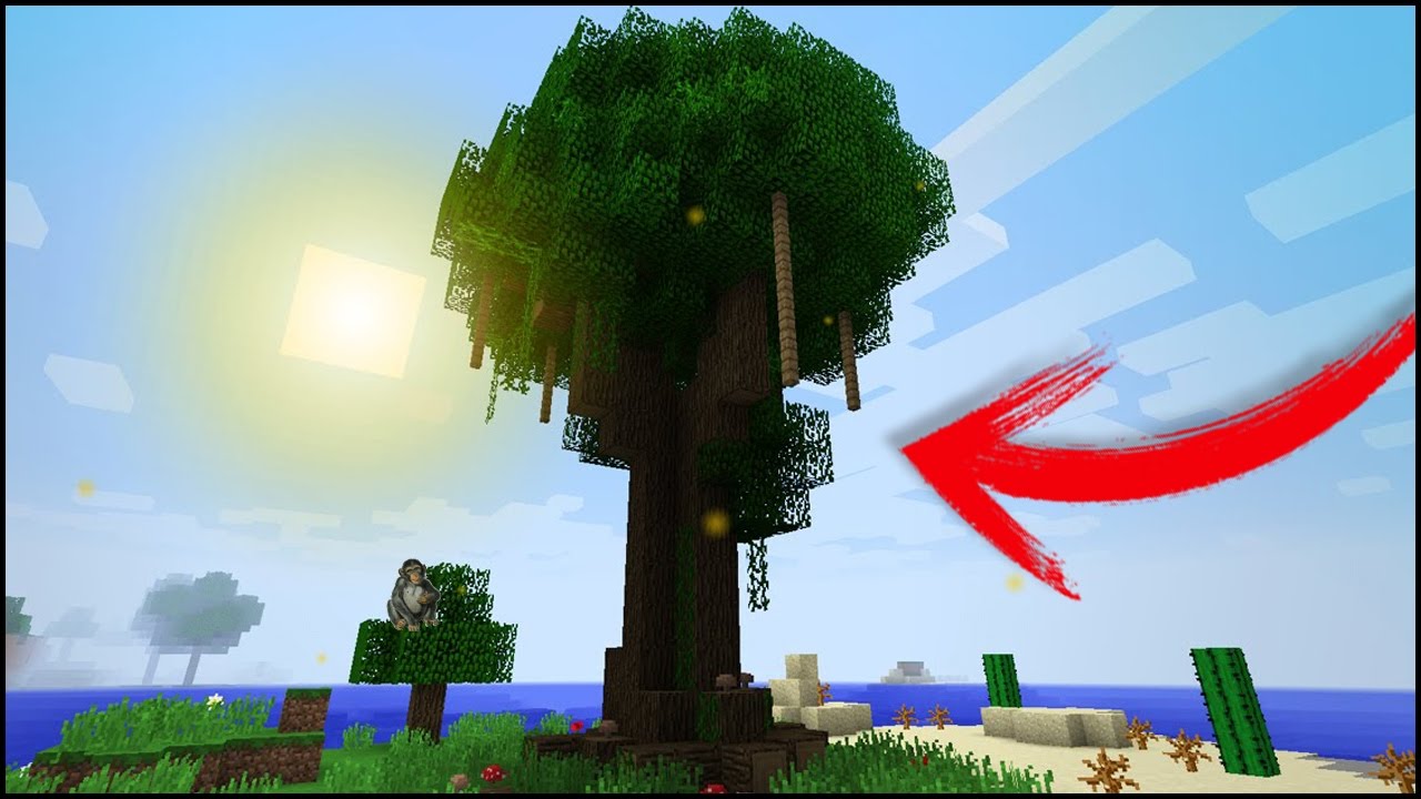 Minecraft: COMO HACER ARBOLES GIGANTES - YouTube
