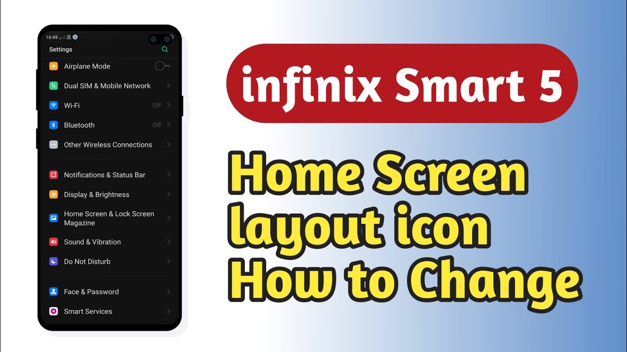 infinix Smart 5 , Home screen layout icon How to Change - YouTube