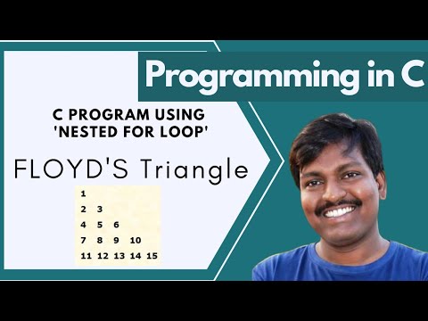 C program To Print Floyd's Triangle || example for nested for loops || C Language in Telugu ...
