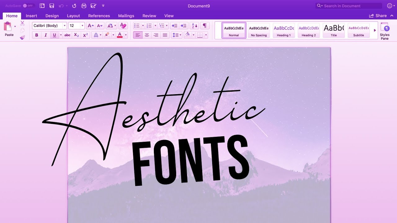 AESTHETIC FONTS PACK - YouTube