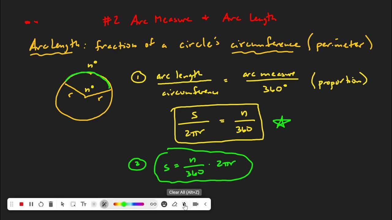 PLP Geo Unit 6 #2b Arc Measure and Arc Length - YouTube
