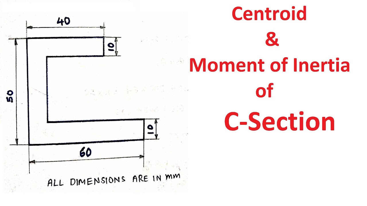 Problem on Centroid and Moment of inertia of C section, Engineering ...