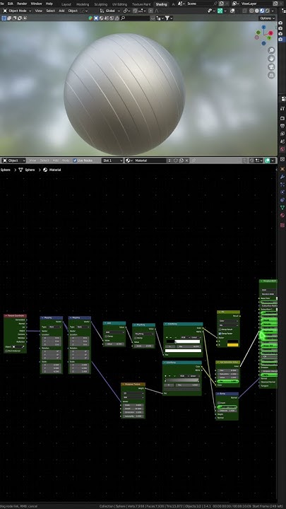 How to make striped shader in blender less than 1 minute #blender #blender3d #tutorial #daily ...
