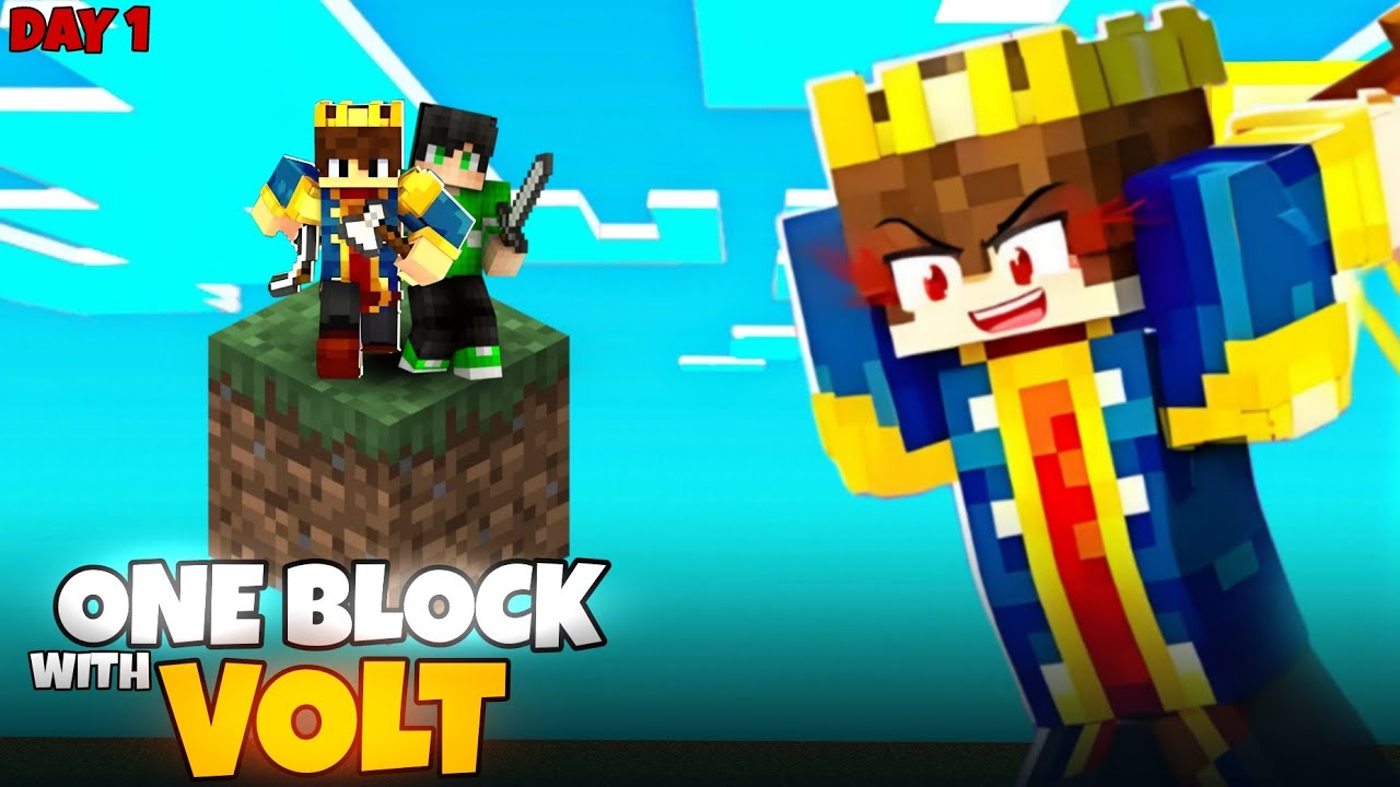 PLAYING FIRST TIME MINECRAFT WITH VOLT 🔥 | MINECRAFT HARDCORE STREAM 🥳 ...