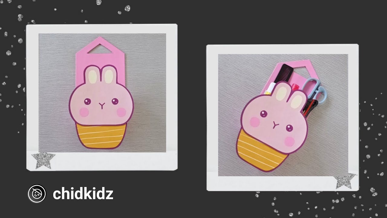 Kawaii Cute Pinky Bunny Hanging Rack Cardboard [ 3 Minute Craft ] - YouTube