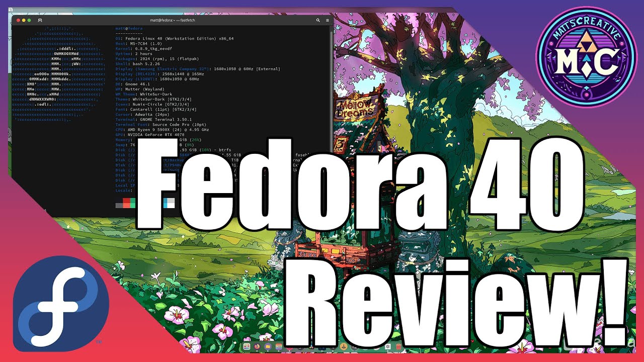 Fedora 40: A Short Review of My Experiences So far - YouTube