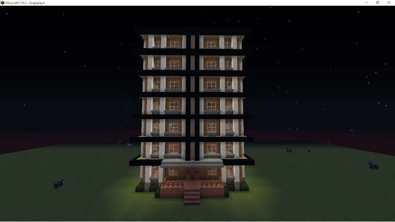 Minecraft Hotel (Speed Build/Speed up) Part 1 - YouTube