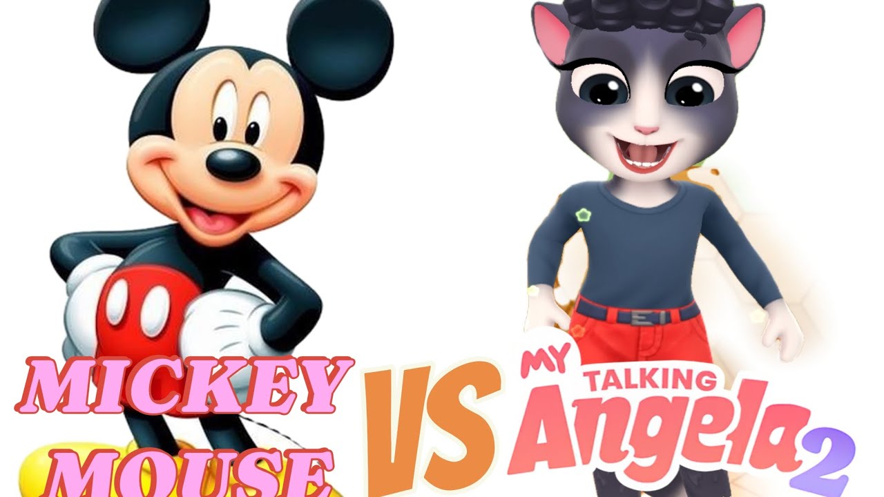 MICKET MOUSE AND MU TALKING ANGELA #cute #mickeymouse #funny # ...
