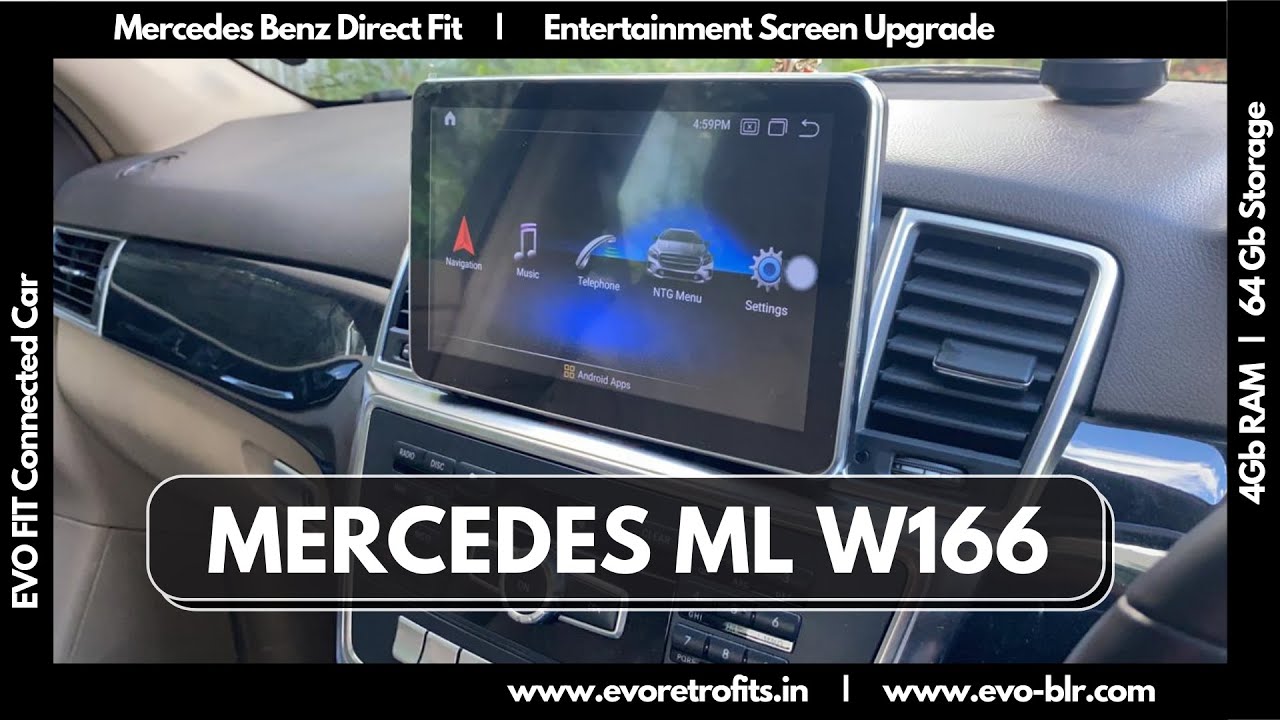 EVO FIT : Mercedes Benz ML (W166 ) Touchscreen Upgrade USB BT Reverse ...