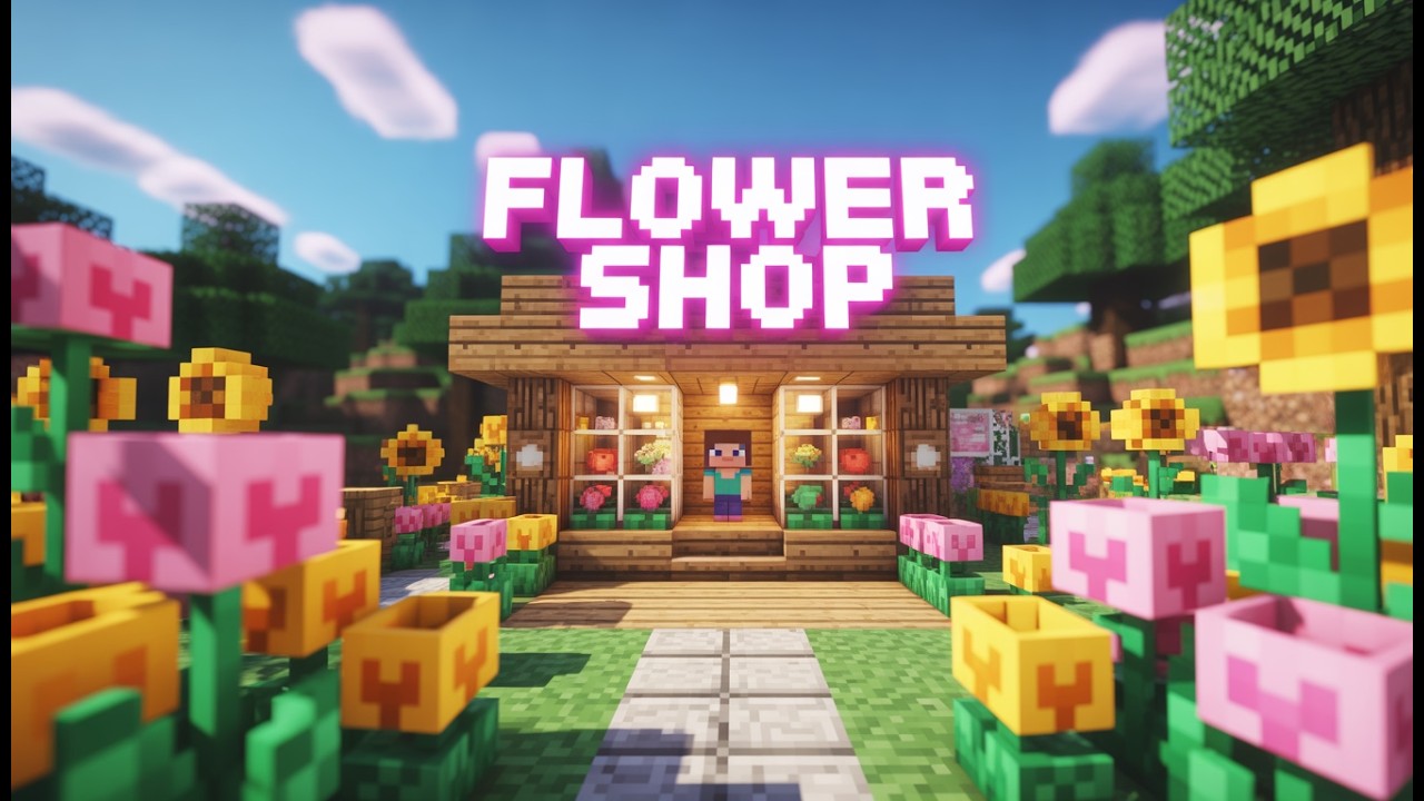 Minecraft Flower Shop Tutorial 🌸 | Easy Survival Build for beginner ...