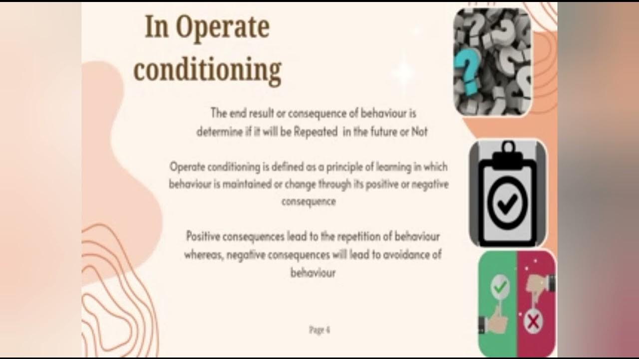 operate conditioning||consequence based learning||B.F Skinner||full explanation| - YouTube