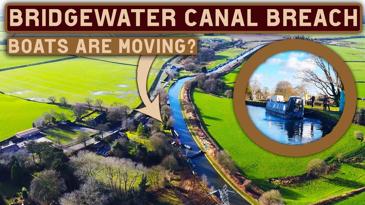 BRIDGEWATER CANAL BREACH Boats Are Starting to Move? Jan 25th Update ...