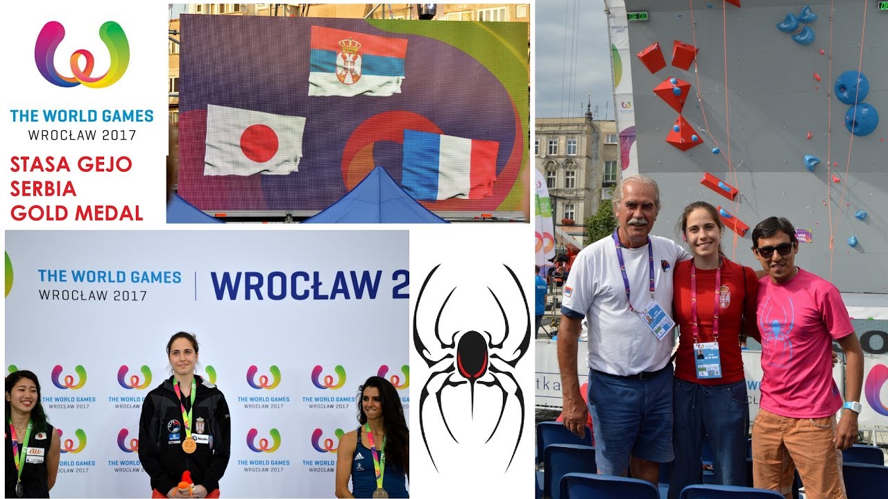 WORLD GAMES 2017 - Wroclaw - Stasa Gejo ORO BOULDERING - YouTube